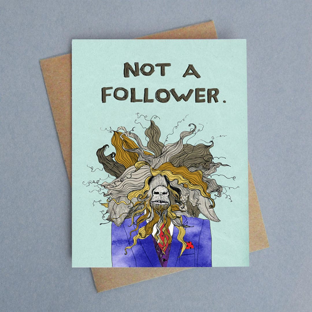 Not a Follower Sheep A6 Greeting Card Blank - Etsy