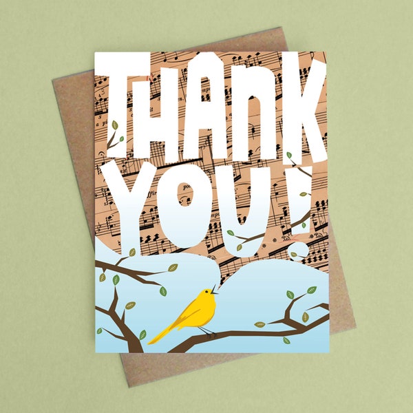 Singing Thank You Card - Etsy