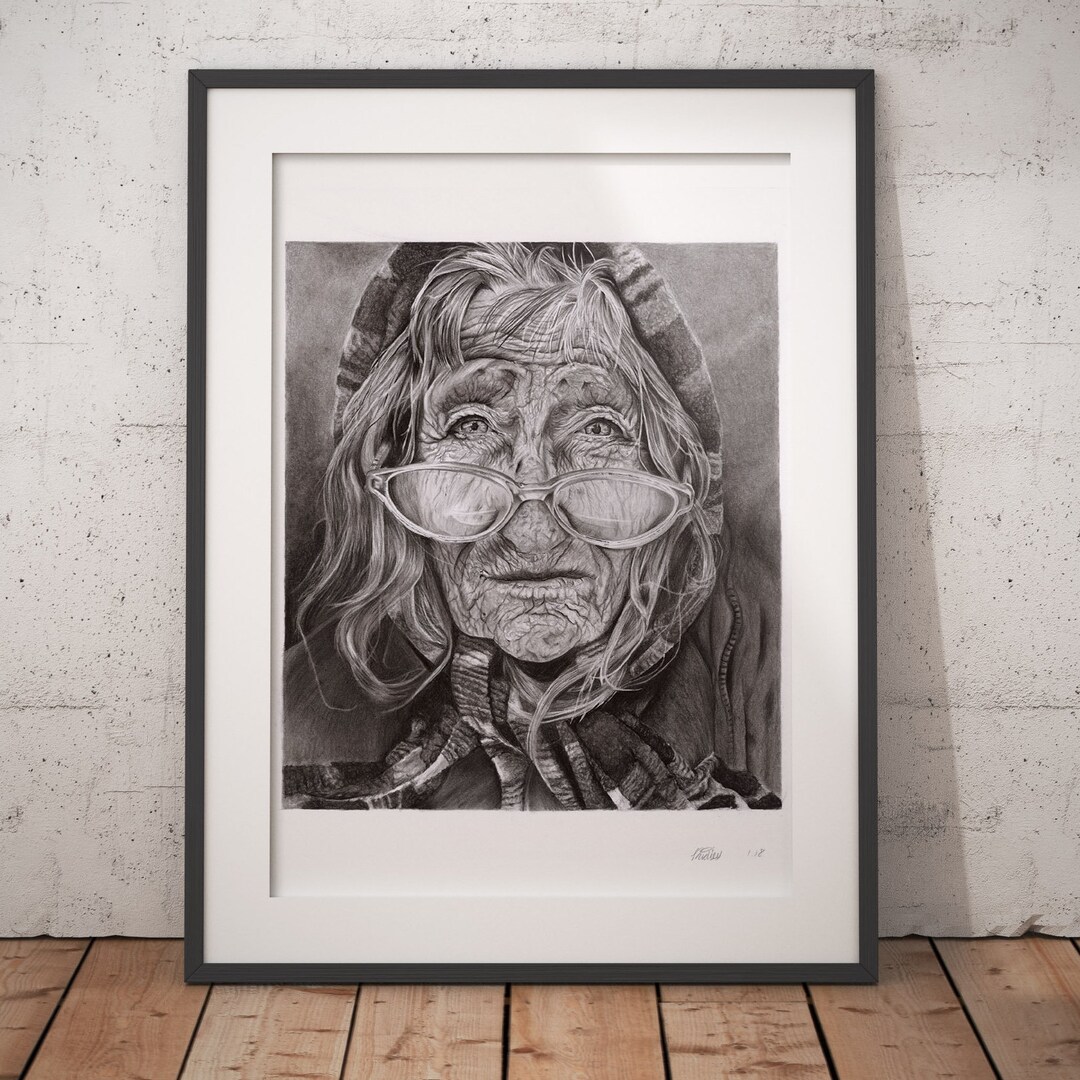 ORIGINAL ART Hand Drawn Graphite Sketch Character Portrait - Etsy