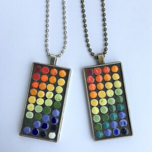 Colors of the Rainbow Pendant Necklace - Mosiac Rainbow - Mosaic ...