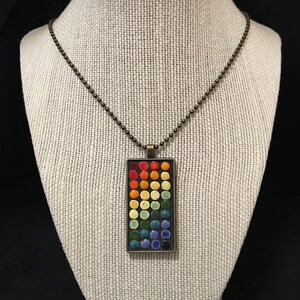 Colors of the Rainbow Pendant Necklace - Mosiac Rainbow - Mosaic ...