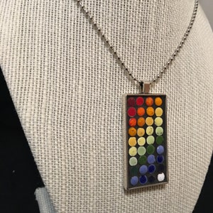 Colors of the Rainbow Pendant Necklace - Mosiac Rainbow - Mosaic ...