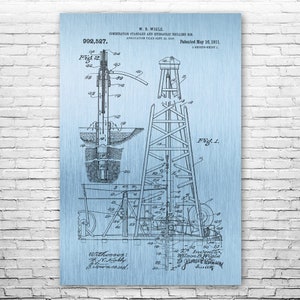 Oil Drilling Rig Poster Print, Rig Worker, Roughneck Gift, Oil Industry ...
