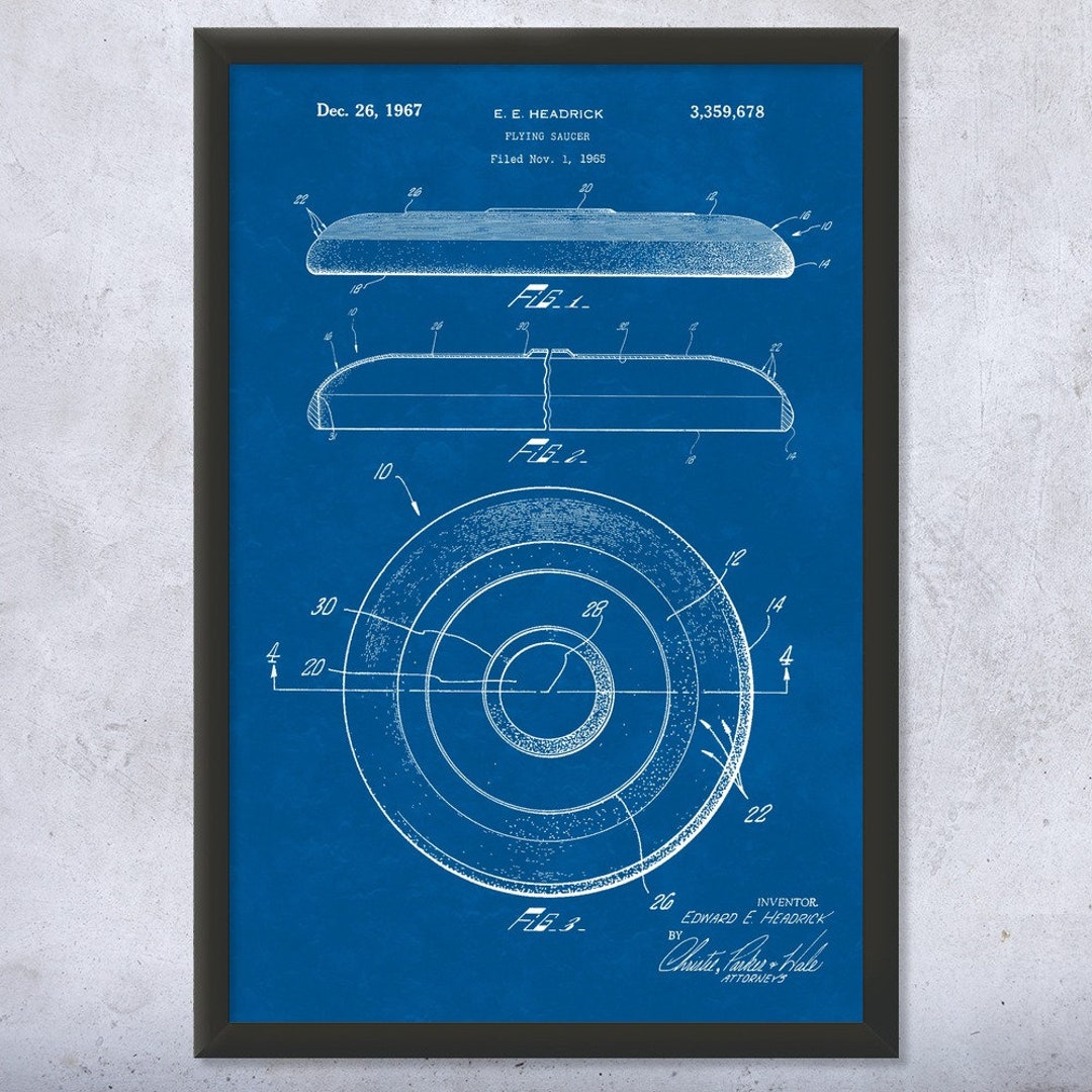 Disc Golf Disc Patent Framed Print, Disc Golf Gifts, Sports Wall Art ...