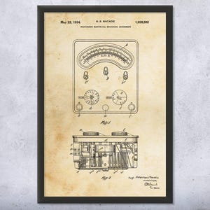 Multimeter Patent Wall Art | Poster, Canvas or Framed | Electrician ...
