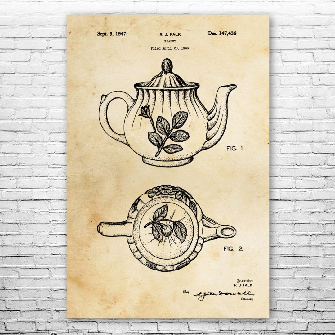 Teapot Poster Print, Coffee Shop Art, Tea House Art, Teapot Wall Art ...
