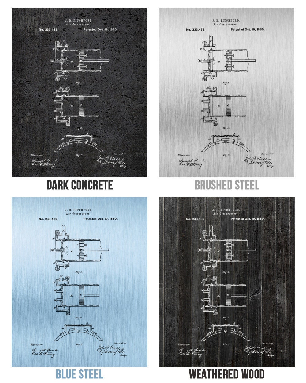 Air Compressor Poster Print Mechanical Engineer Contractor - Etsy