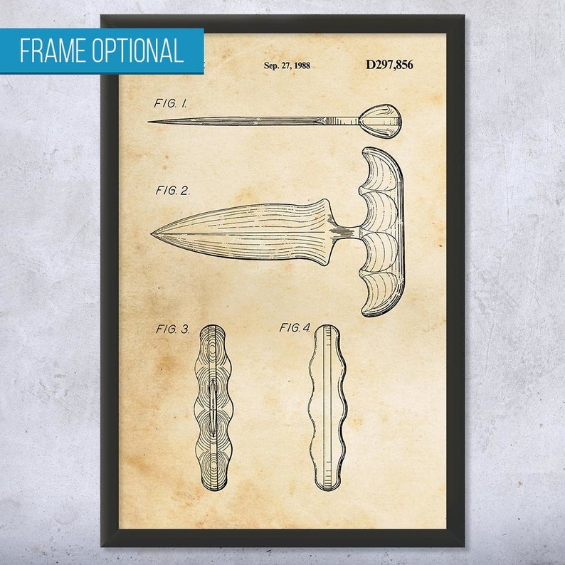 Push Knife Poster Print Knife Maker Collector Gift Knife - Etsy