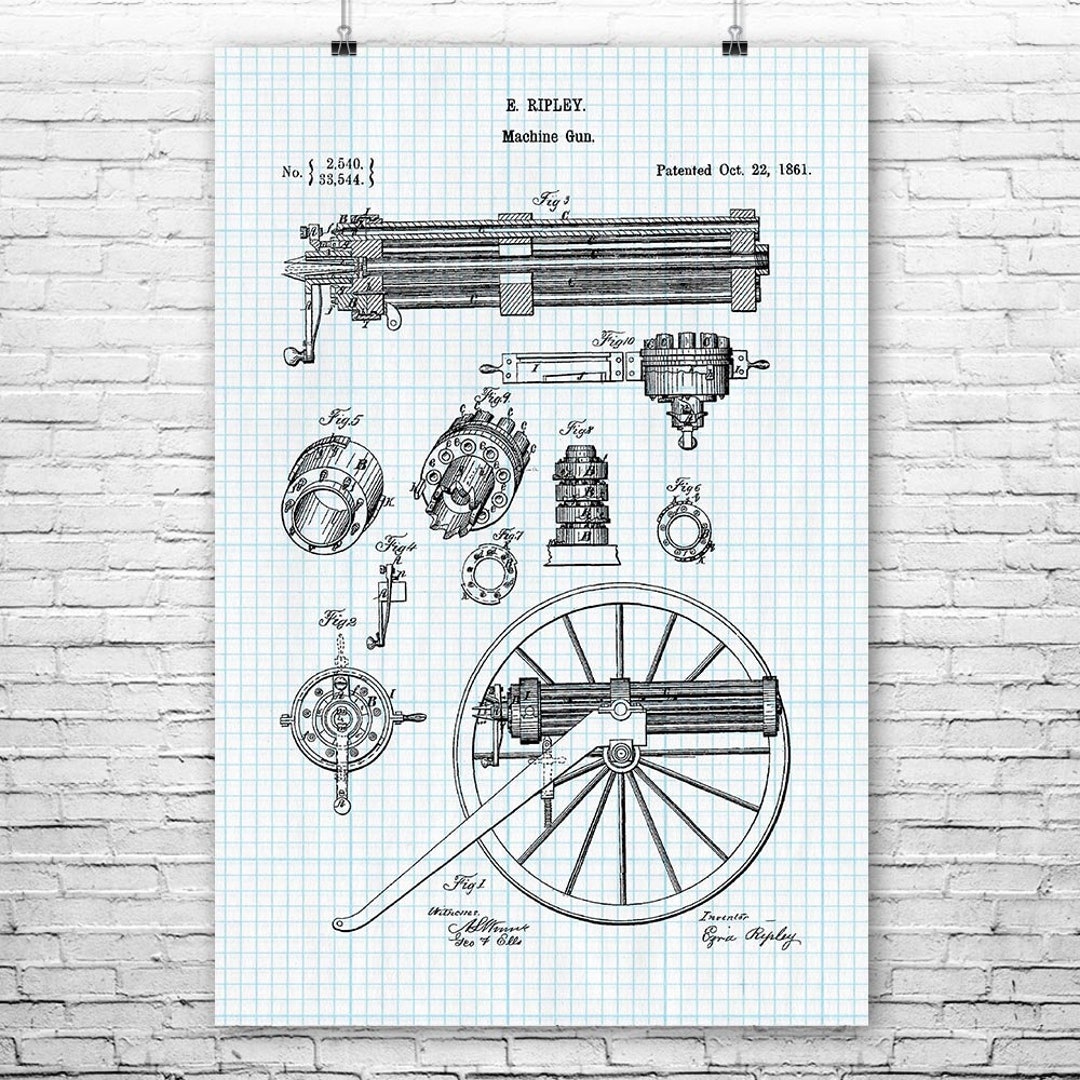 Ripley Gatling Gun Poster Print Civil War Art War Historian - Etsy