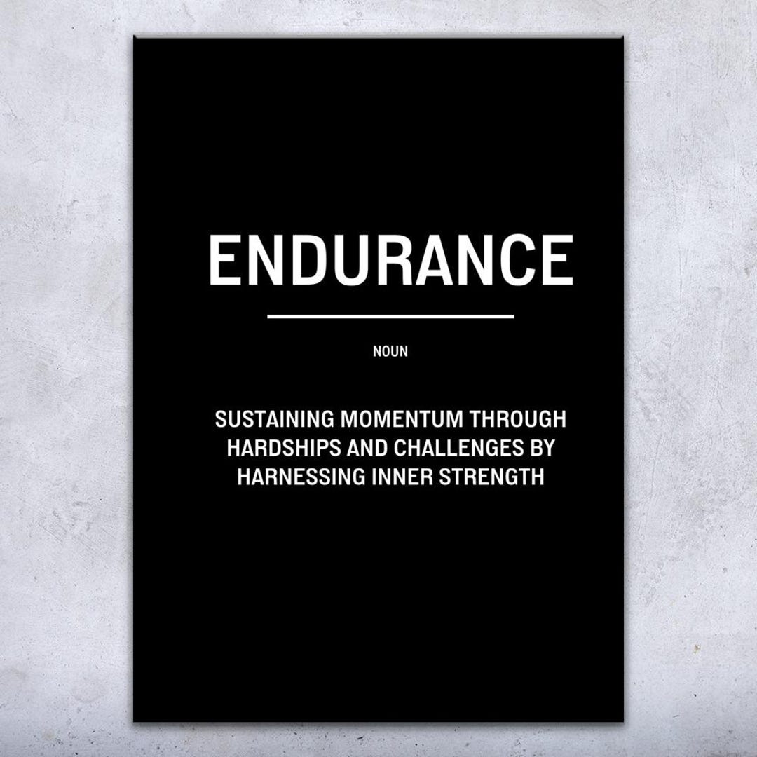 Endurance Definition Wall Art Bold | Poster, Canvas or Framed ...