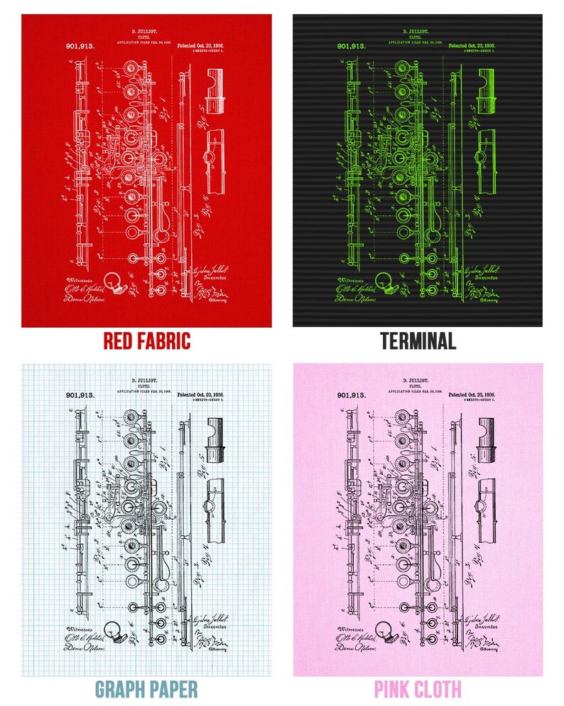 Flute Poster Print Music Class Decor Flutist Gift Classical - Etsy