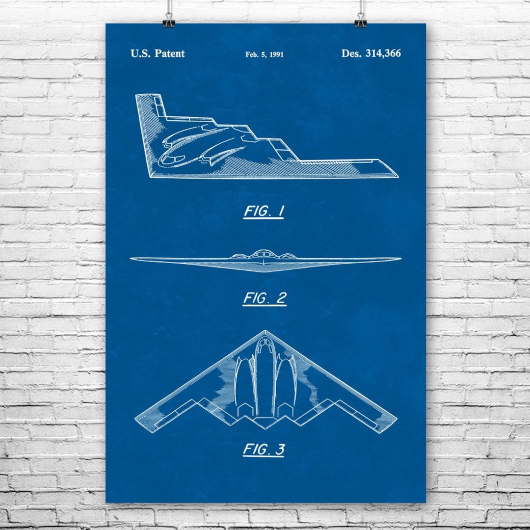 B-2 Stealth Bomber Poster Print Air Force Art Pilot Gift - Etsy