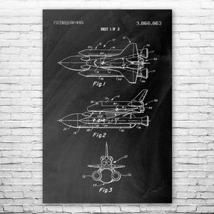 NASA Enterprise Space Shuttle Poster Print, Astronaut Gift, Astronomy ...