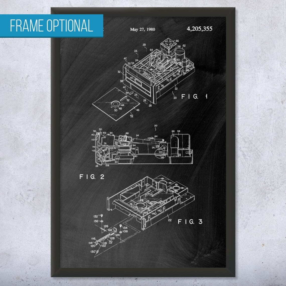 Floppy Disk Drive Poster Print Computer Science Art | Etsy