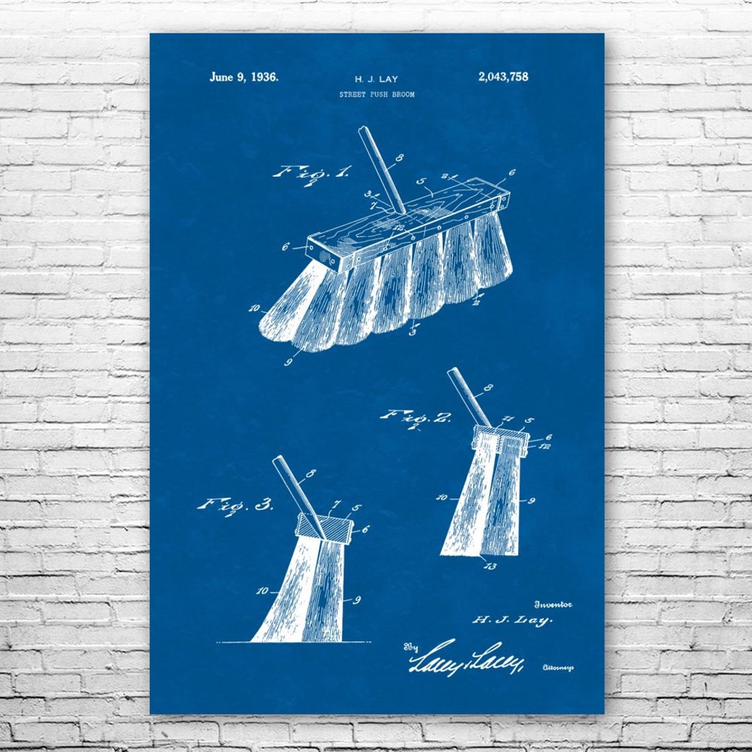 Street Sweepers Broom Poster Print, Grounds Keeper, Custodian Gifts ...
