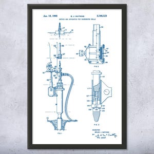 Underwater Wellhead Patent Wall Art | Poster, Canvas or Framed ...
