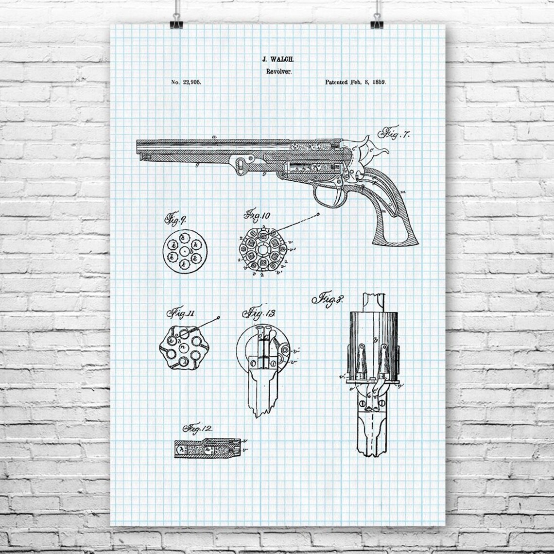 Old West Revolver Poster Print Western Decor Gun Collector - Etsy