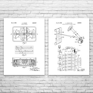 Seismometer Patent Wall Art Set of 2: Surveyor Gift, Industrial Decor ...