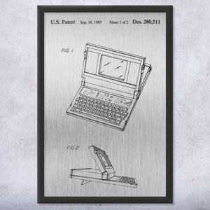 Framed Laptop Computer Wall Art Print, Repair Shop Art, Programmer Gift ...