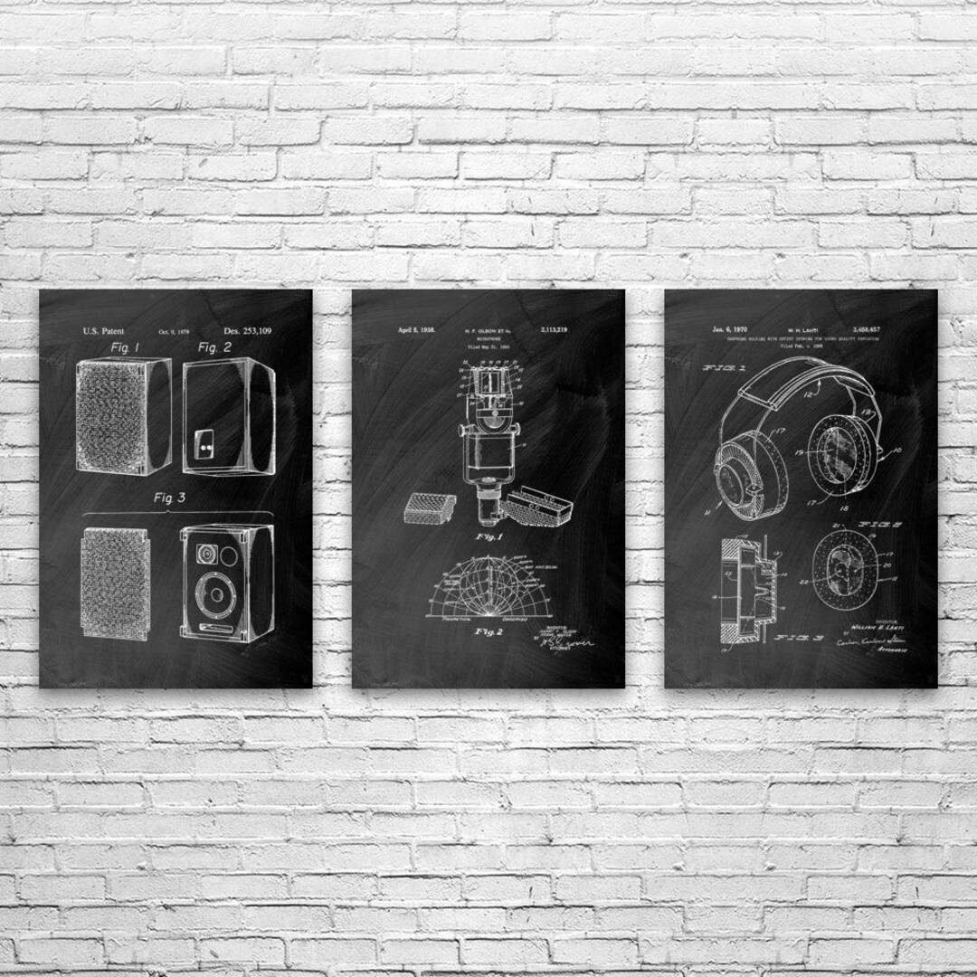 Music Recording Studio Posters Set of 3, Dj Gift, Music Lover, Record ...