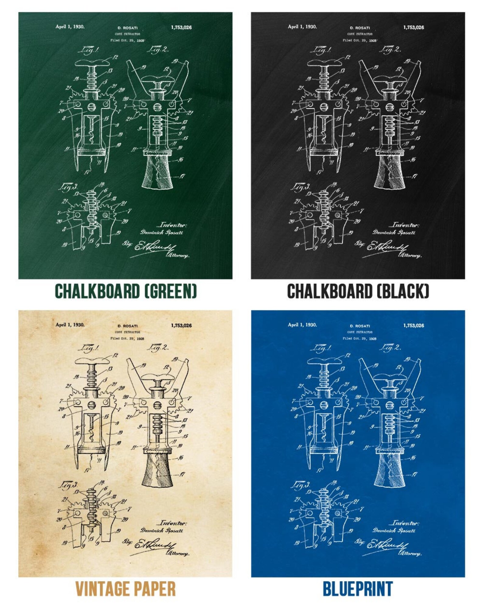 Wine Bottle Corkscrew Poster Print Restaurant Art Bartender - Etsy