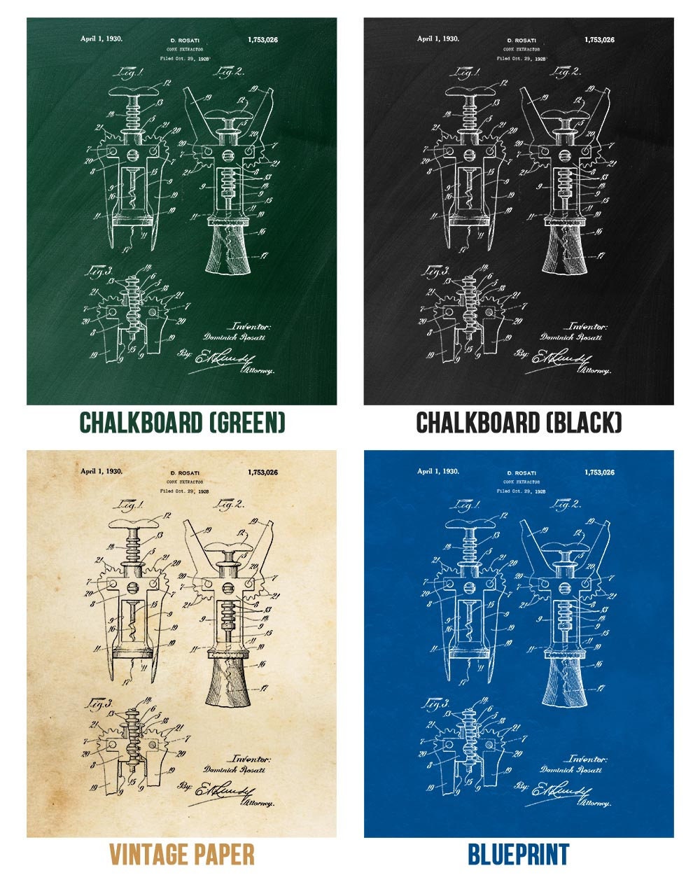 Wine Bottle Corkscrew Poster Print Restaurant Art Bartender - Etsy