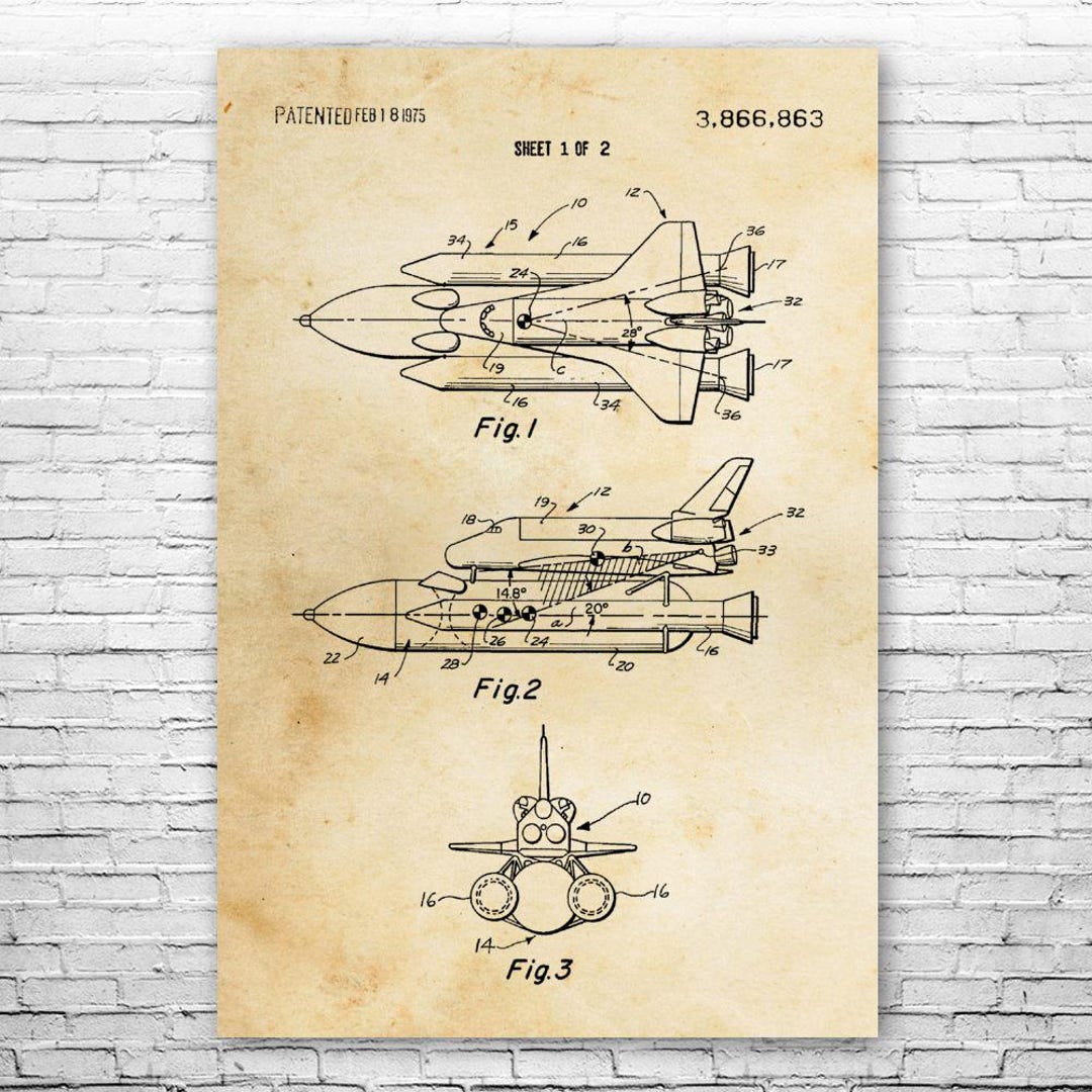 NASA Enterprise Space Shuttle Poster Print, Astronaut Gift, Astronomy ...