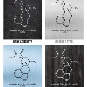 Psychedelic Molecules Posters Set of 4 Acid Art Print Stoner - Etsy