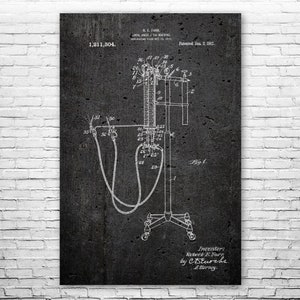 Anesthesia Machine Poster Print, Med School Art, Surgeon Gift, Doctors ...