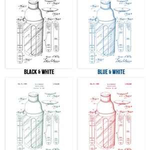 Cocktail Shaker Drink Mixer Poster Print Home Bar Decor | Etsy