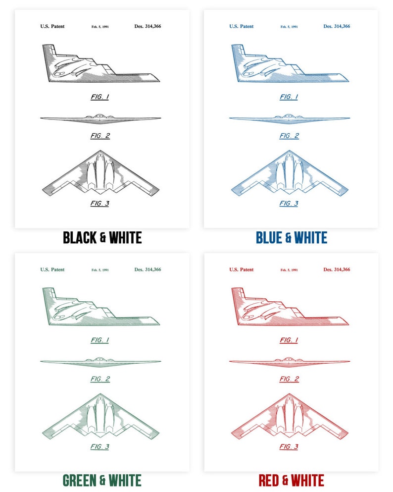 B-2 Stealth Bomber Poster Print Air Force Art Pilot Gift - Etsy