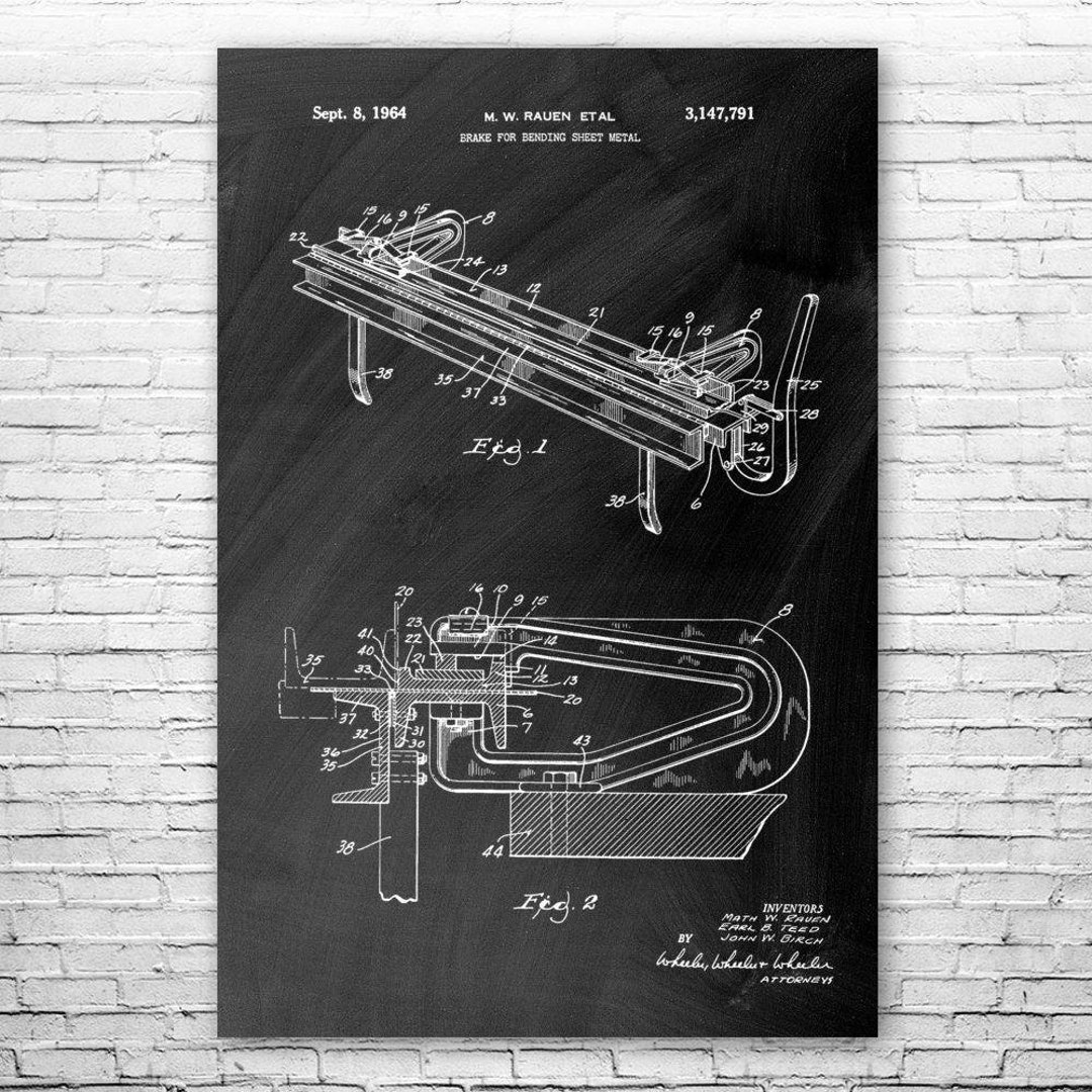 Metal Bending Brake Poster Print Mechanical Decor Metal - Etsy