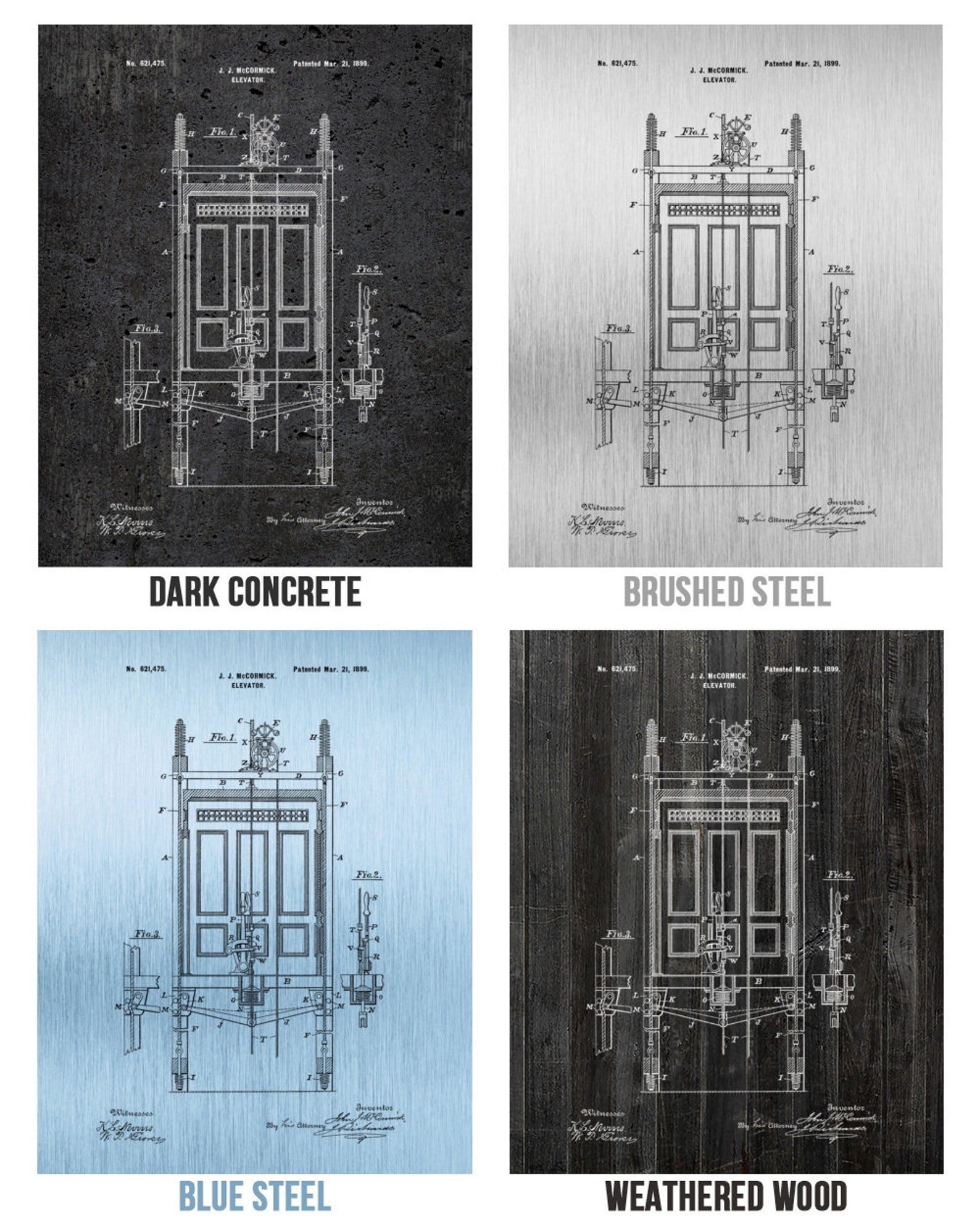 Framed Elevator Wall Art Print Industrial Art Architect - Etsy