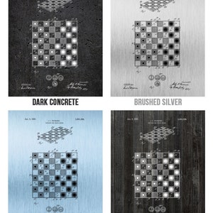 Checkers Board Poster Print Chess Player Gift Gaming Decor - Etsy