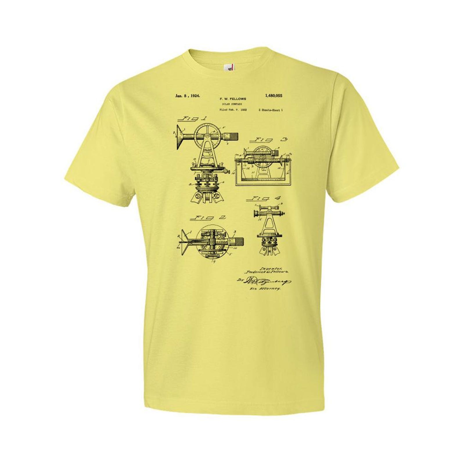 Solar Compass Patent T-shirt: Surveyor Gift, Civil Engineering - Etsy