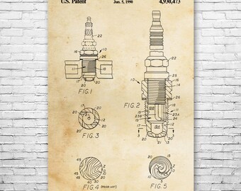 Spark Plug Poster - Etsy