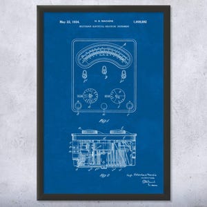 Multimeter Patent Wall Art | Poster, Canvas or Framed | Electrician ...