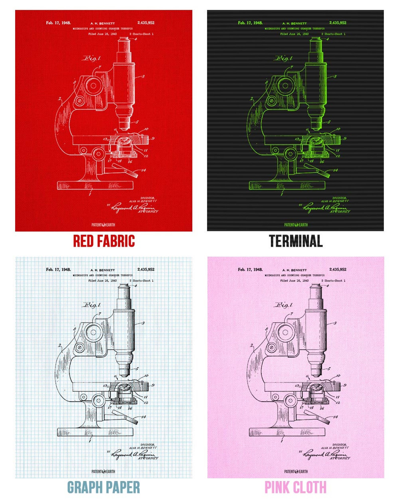 Framed Microscope Wall Art Print Microbiologist Gift Science | Etsy