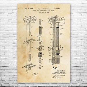 Fatboy Safety Razor Poster Print, Barber Gift, Bathroom Art, Stylist ...
