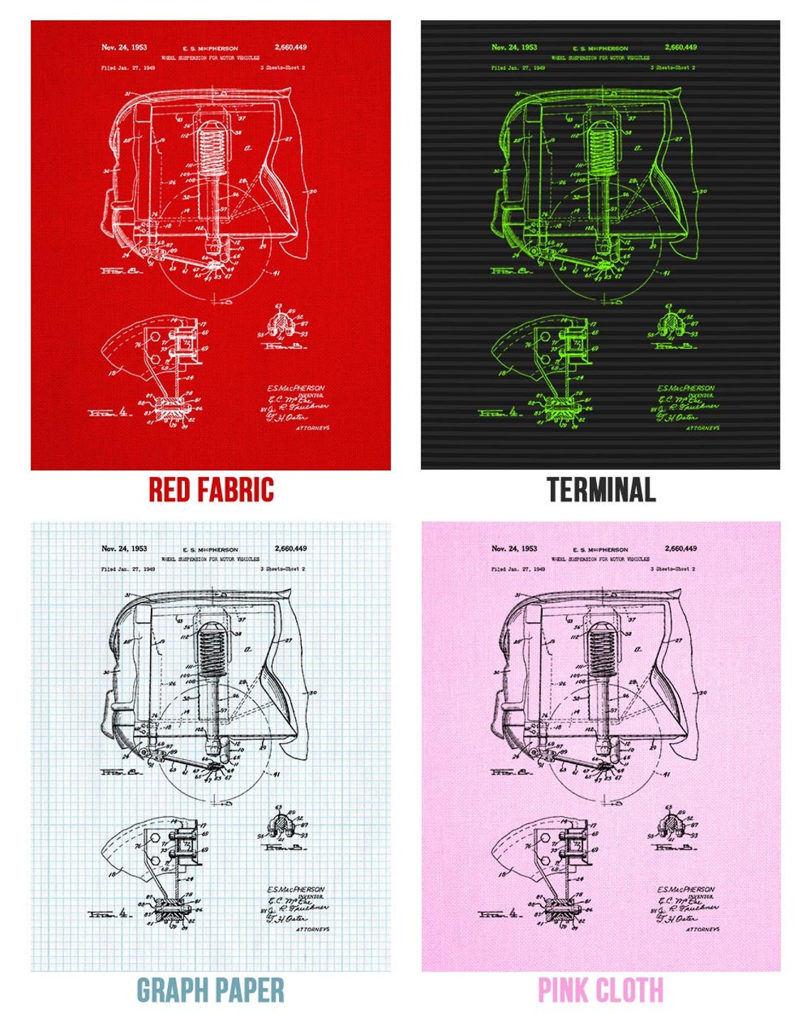 MacPherson Strut Spring Poster Print Mechanic Gift Repair | Etsy