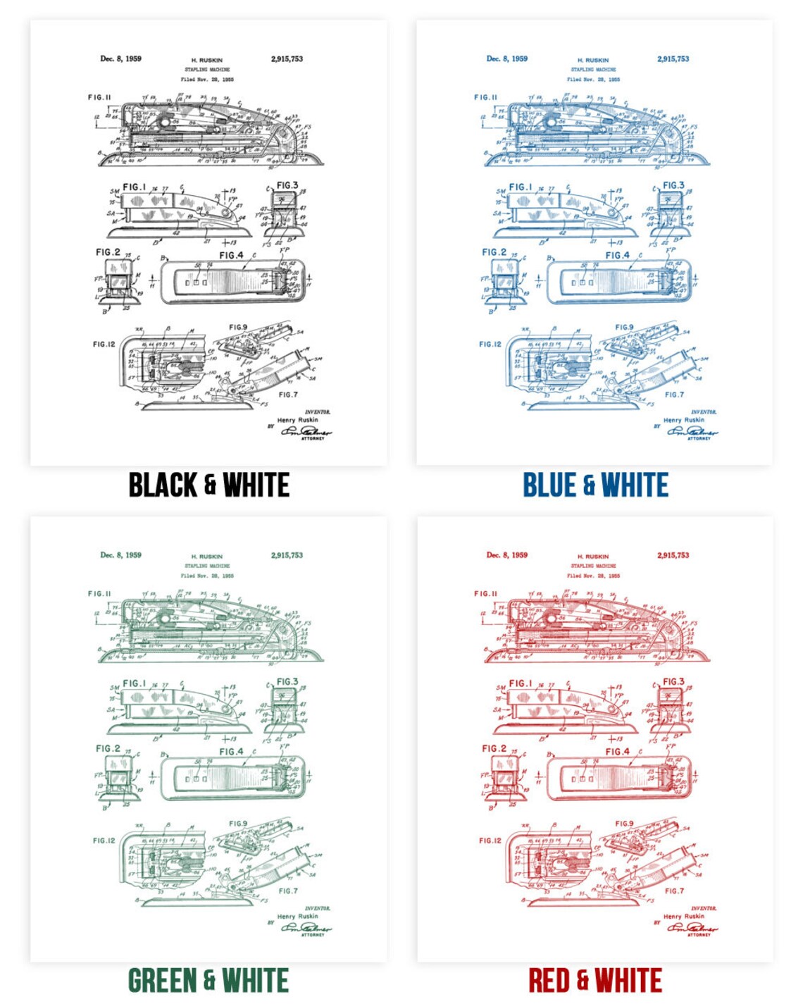 Stapler Poster Print Business Decor Secretary Gift Office | Etsy