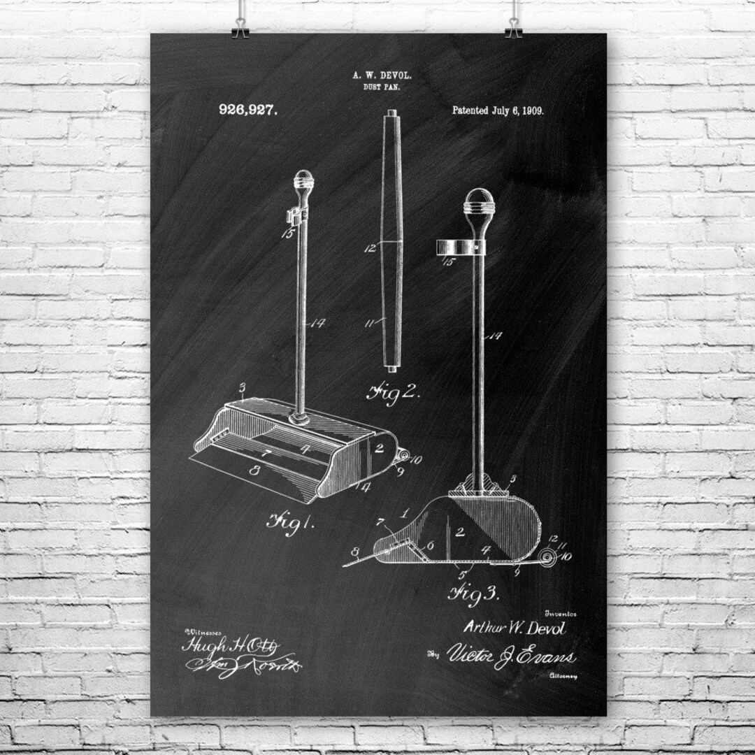 Dustpan & Handle Poster Print Housekeeper Gift Dustpan - Etsy