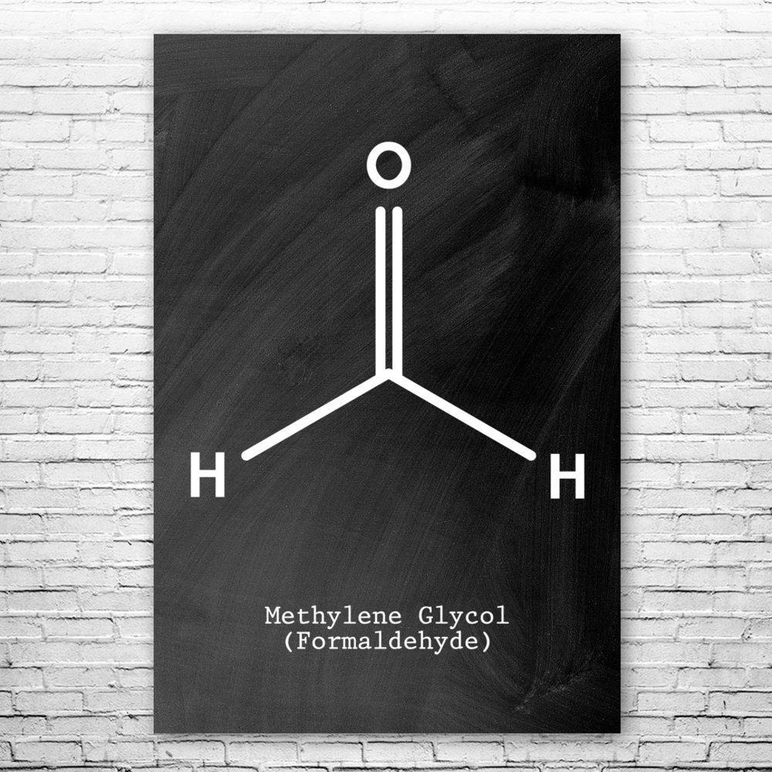 Formaldehyde Molecule Poster Print, Photographer Gift, Mortician Gifts ...