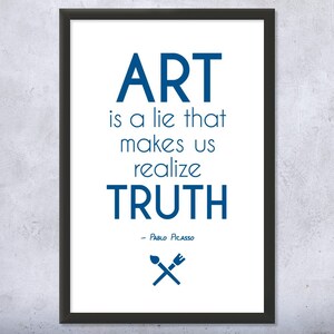Framed Picasso Quote Art Wall Art Print, Art Studio Decor, Artist Gift ...