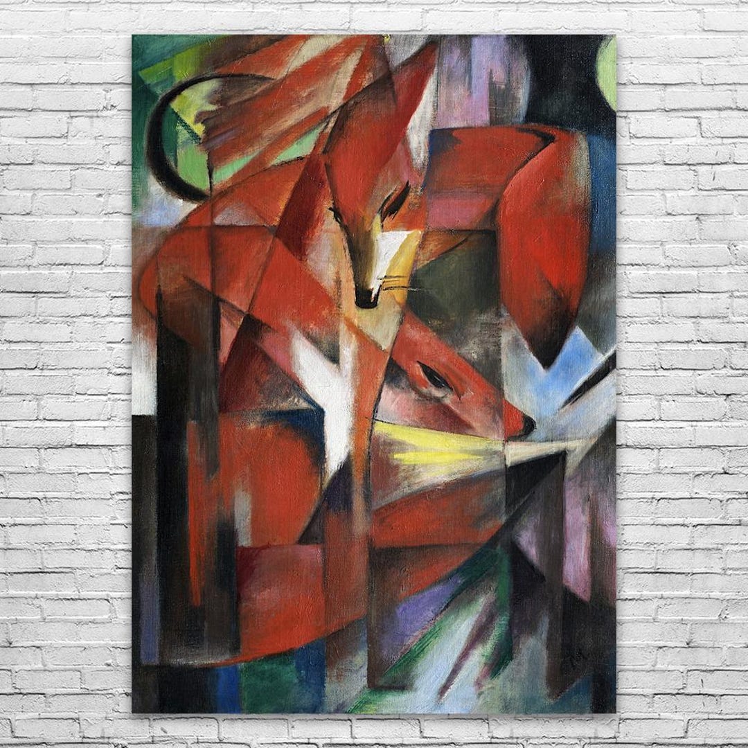 Franz Marc the Foxes Art Print: Animal Art, Vintage Painting - Etsy