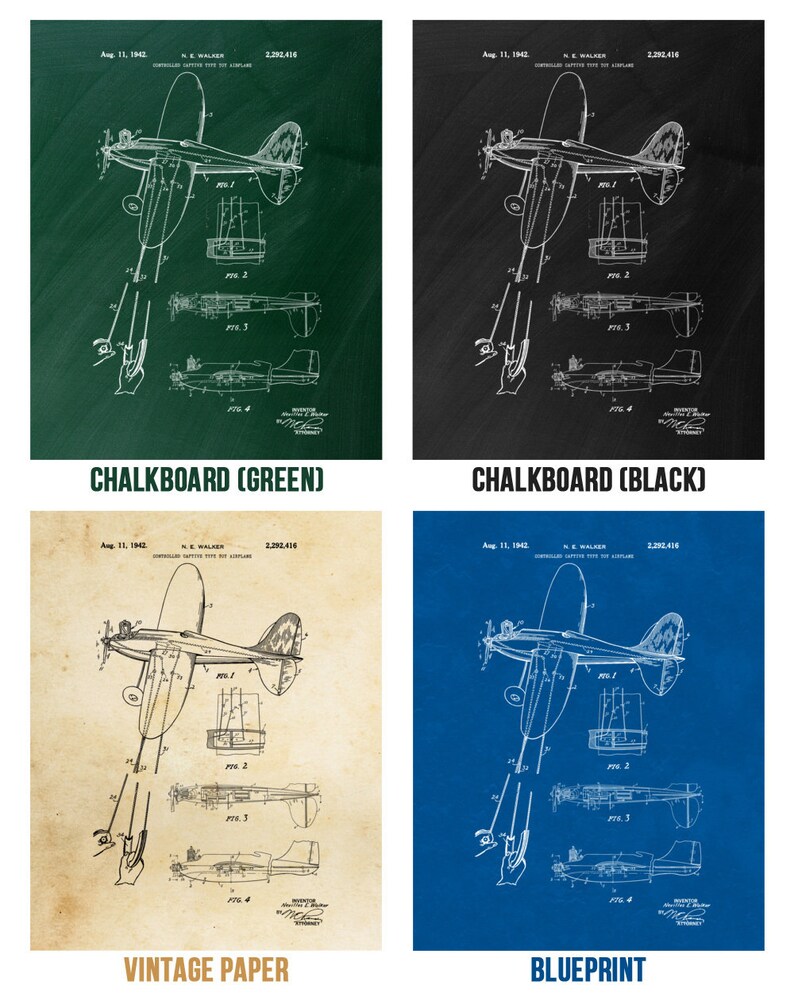 Toy Airplane Poster Print Pilot Gift Toy Collector Gift | Etsy