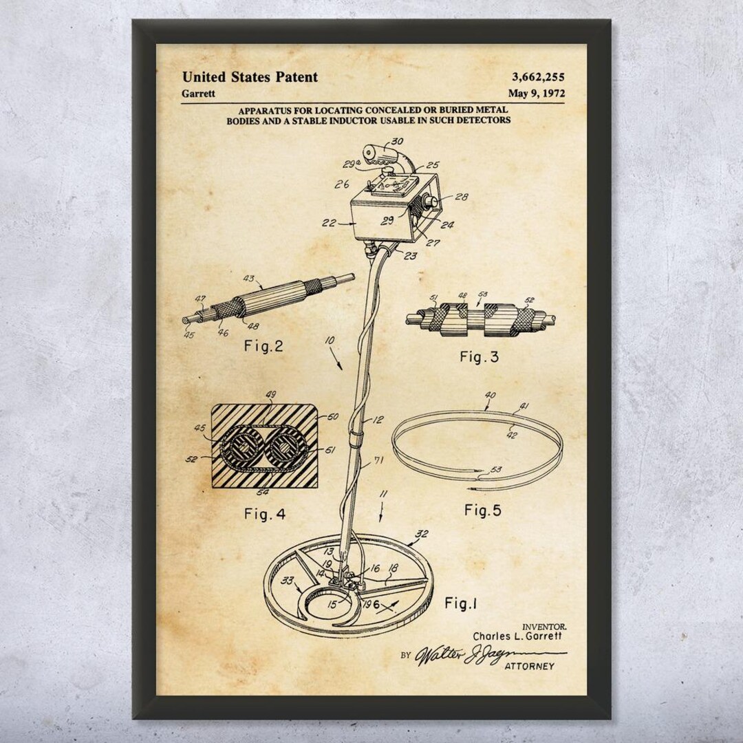 Metal Detector Patent Art Print: Treasure Hunter, Prospecting Gifts - Etsy