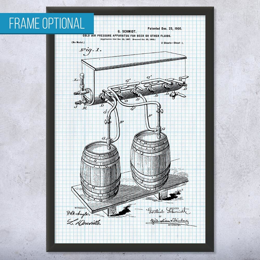 Beer Keg & Tap Poster Print Bar Art Brewing Gift Restaurant - Etsy