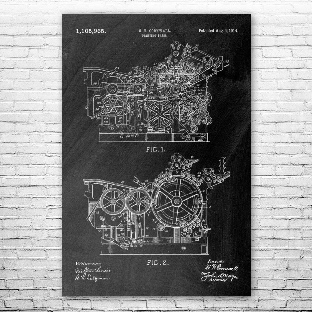 Printing Press Poster Print Journalism Art Reporter Gift - Etsy