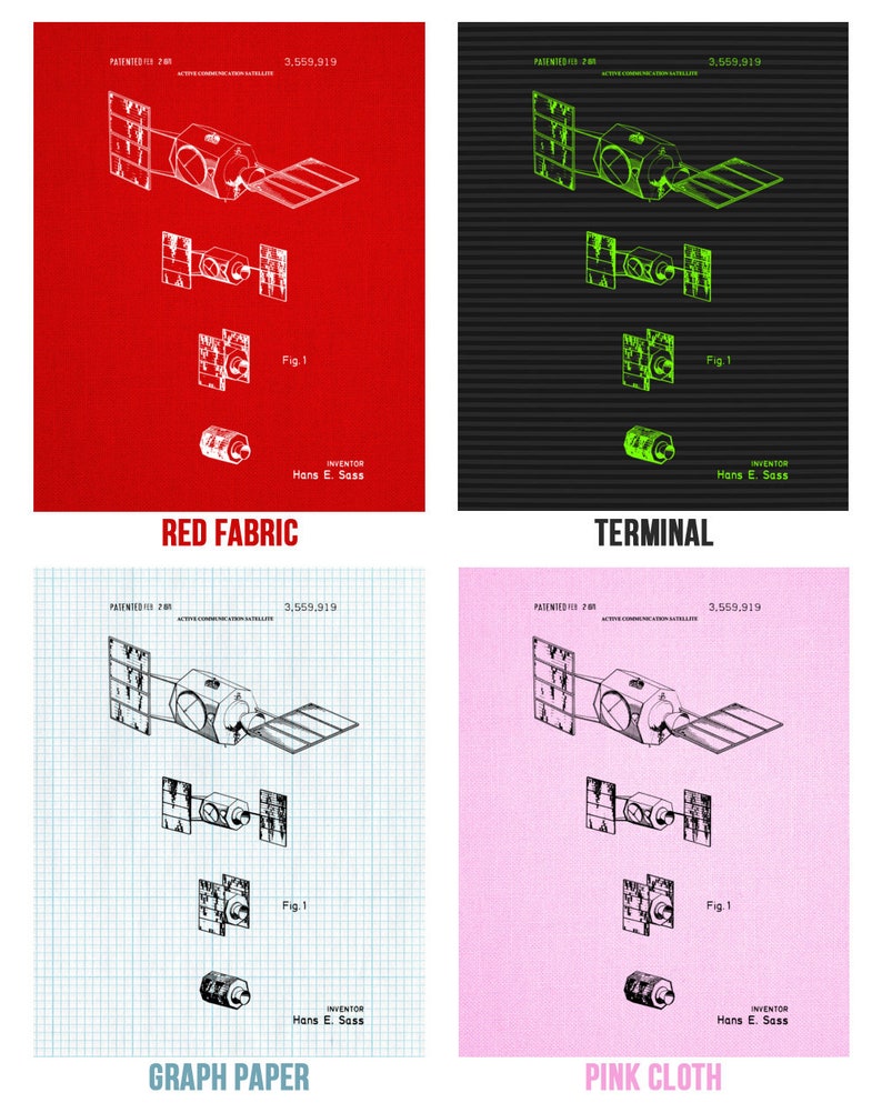 Framed Communications Satellite Wall Art Print Telecom Gift - Etsy